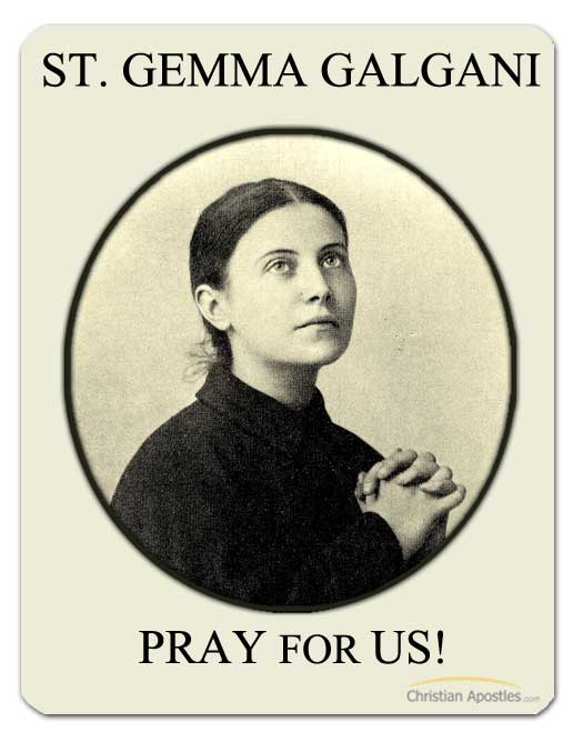 St. Gemma Galgani Medal- Patron Saint of Students and Pharmacists ...